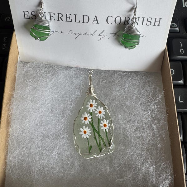 Cornish Sea Glass Silver Necklace / Handmade Jewelry From Cornwall ...