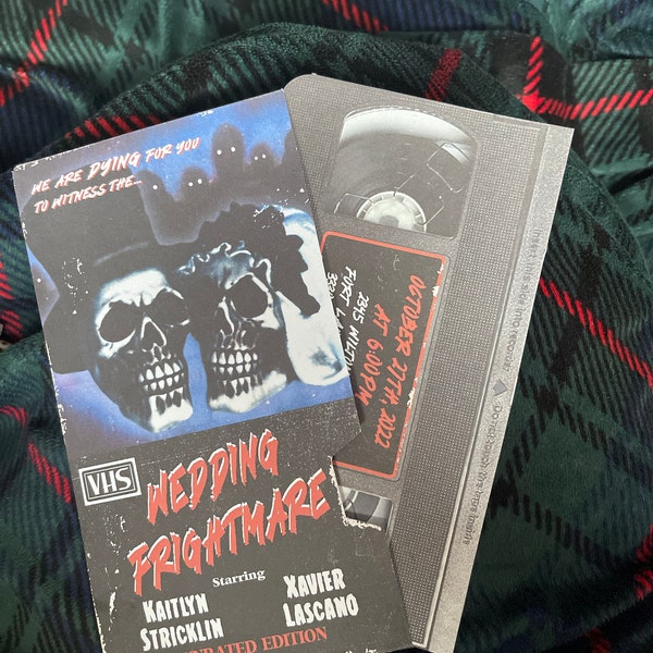 Personalised 80's Horror Movie VHS Tape Inspired Wedding Invite ...