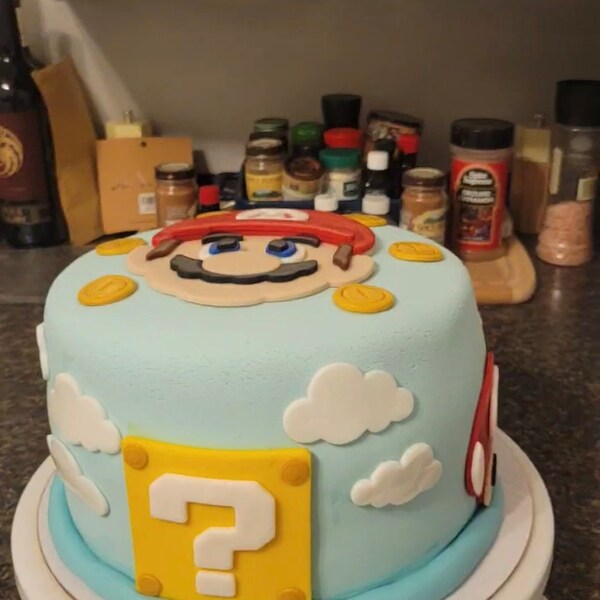 Super Mario Cake Topper Super Mario Birthday Cake Super Mario Cake ...