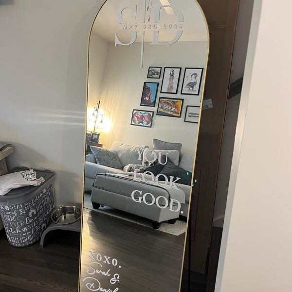 Custom Wedding Mirror Decal, Shower, Parties, Events, Personalized ...