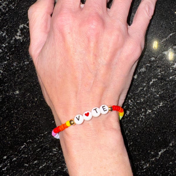 Vote Beaded Bracelet, Vote Bracelet, Suffragette Bracelet, 19th ...