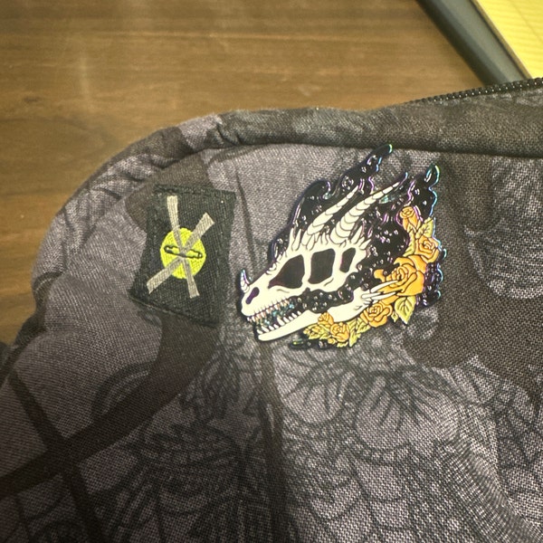 Dragon Skull Enamel Pin - "aether", Dragon Pin, Dragon Enamel Pin ...