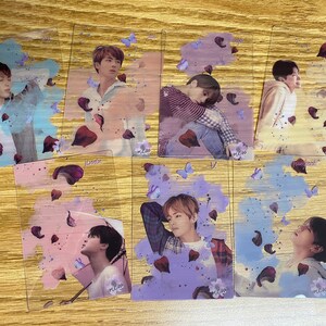 BTS Photocards Pastel Watercolor Clear Cards - Etsy