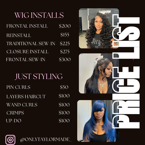 Wig Flyer, Hair Flyer, Wig Flyer Template, Wig Special Flyer, Book Now ...