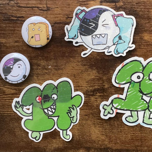 Matching Pins Bfdi Tpot Bfb [MATURE AUDIENCE] Holographic Pins 2.25 ...
