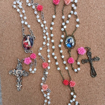 Divine Mercy Auto Rosary/car Catholic Rosary 2 Decades With Fleur-de ...