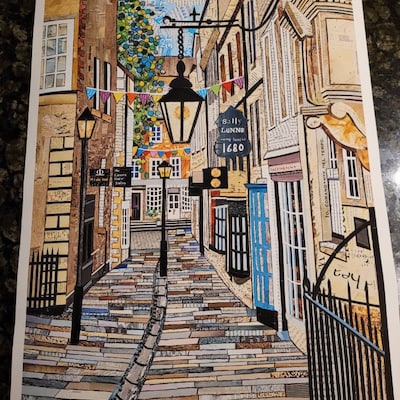 The Pink Pup Collage Signed Fine Art Giclee Print by Violet Von Riot ...