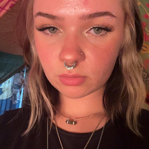 Ouroboros Snake Sterling Silver Septum Ring 14mm Jormungandr Nose ...