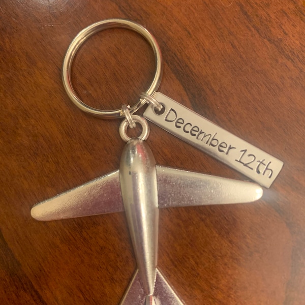 Fly Safe Keychain, Pilot Gift, Airplane Keychain, Airplane, Traveling ...