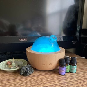 Essential Oil Diffuser White & Wood Grain Diffuser - Etsy