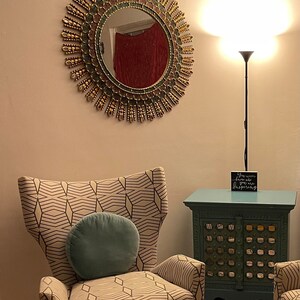 Small Accent Wall Mirror Set 3 Decorative Colorful Mirror of | Etsy