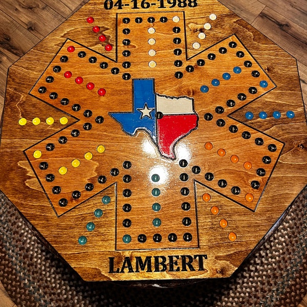 Personalized Texas Wahoo Board Game — Lone Star Edition With Dice ...