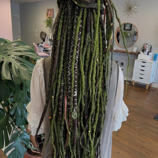 Black Curly Wool Dreads. "black Wizard" Double Ended or Single Ended ...