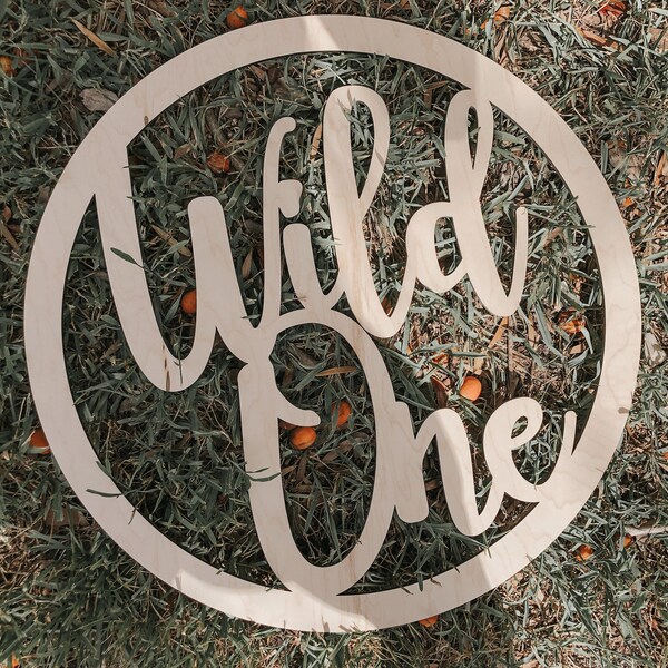 Wild One Sign - Wild One Birthday Decor - Photo Prop - First Birthday ...