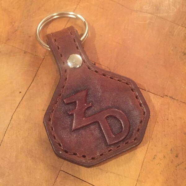 Leather Ear Tag Key Ring - Etsy