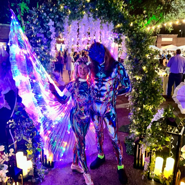 Rave Costume in Blue & White, One Piece Festival Catsuit, Rave Unitard ...