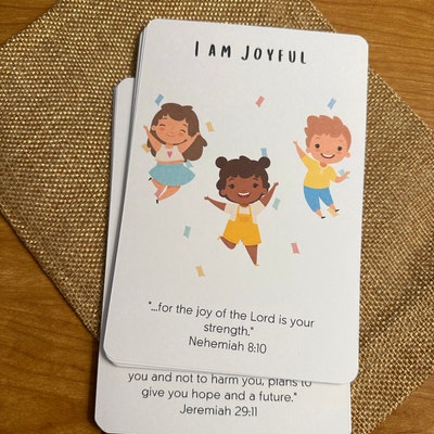 Affirmation Cards With Bible Verses Bible Learning for Kids Memory ...
