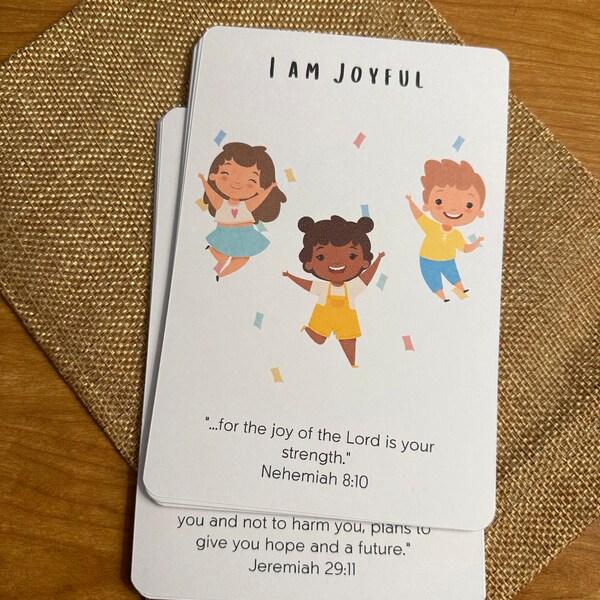 Emotion Cards With Bible Verses Bible Learning for Kids Memory Verse ...