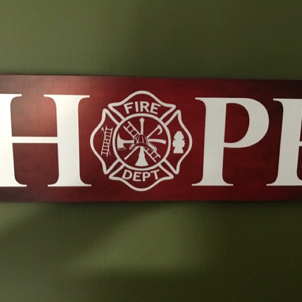 Firefighter Name Sign, Family Name, Firefighter Decor, Fireman Decor ...