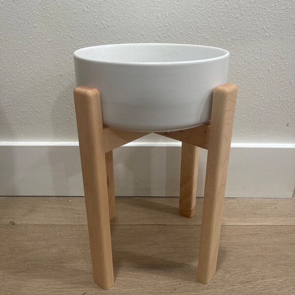 Custom Modern Elevated Dog Bowl Stand | Mid-century Feeding Stand ...