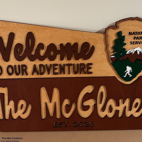 Custom National Park Sign, Wedding Sign, Camp Wedding, Hiker Gift ...