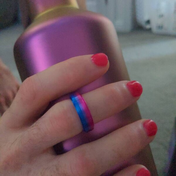 Custom Fidget Ring Spinner Rings Custom Pattern, Color Stim Ring for ...