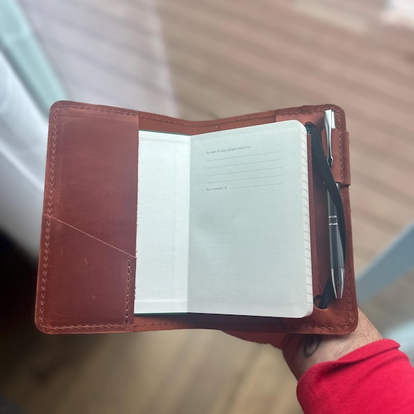 Moleskine Cahier Leather Journal Cover Pocket Size, Notebook Protector ...