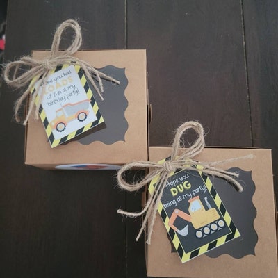 Construction Favor Tags Construction Thank You Tags Construction ...