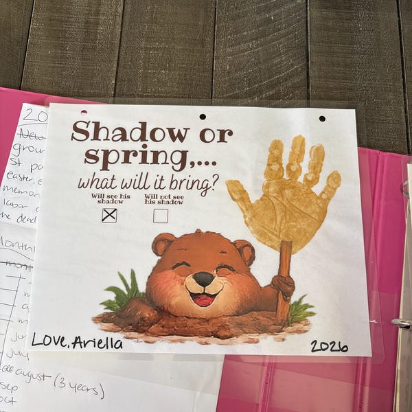 Groundhog Day Handprint Art Bundle, Happy Groundhog Day Handprint Craft ...