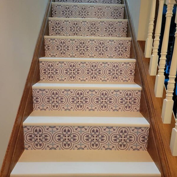 Stair Riser Vinyl Strips 15 Steps Removable Sticker Peel & Stick : M300 ...