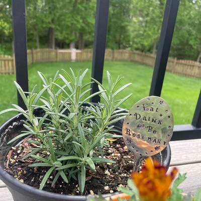 Garden Marker Sign, Stamped PEACE SIGN FORK, Gardening Flower Pot Stake ...