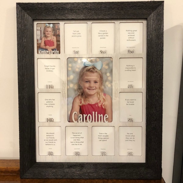 School Years Picture Frame Personalized Holds Twelve 2.5 X 3.5 School ...
