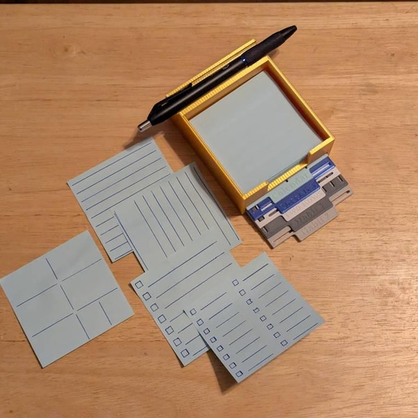 Post It Note Holder With Stencils - Etsy