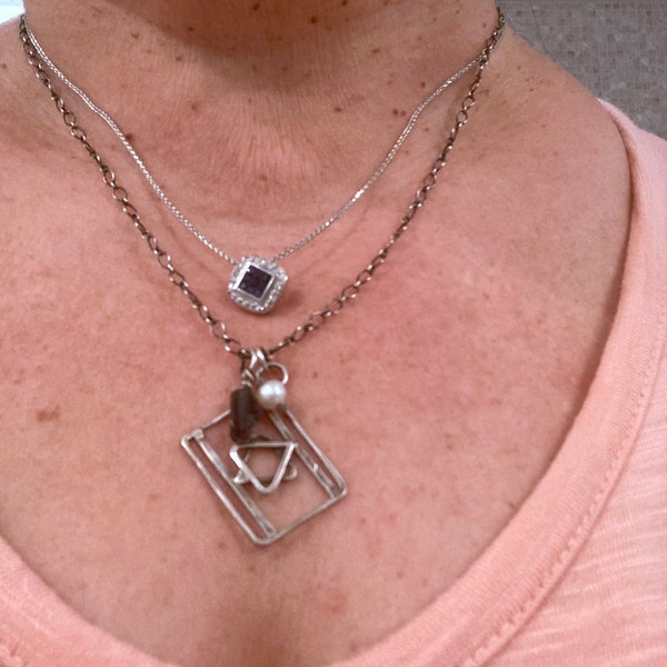 Eclectic Charm Bracelet Bracelet Sterling Silver Branch Leaf Yellow ...