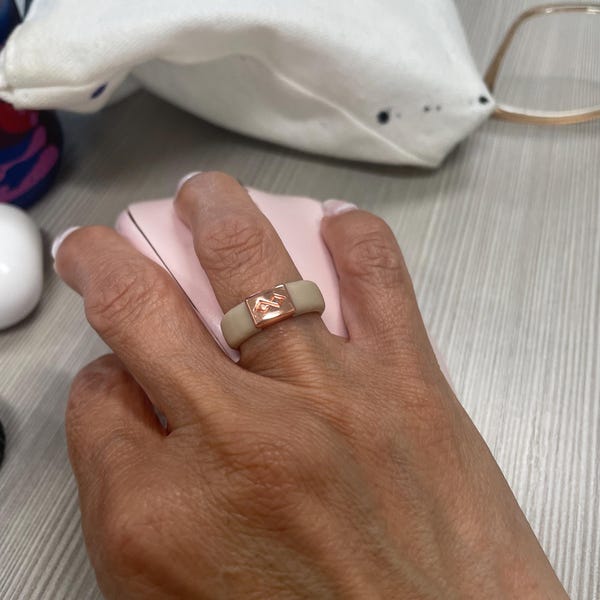 NEW Silicone Wedding Rings for Women Oversized Diamond Oval With Metal Frame by Rinfit Ring ...