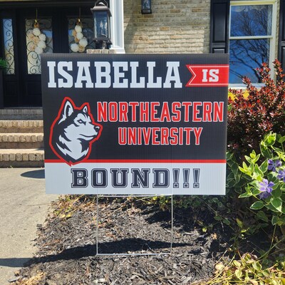 College Bound Yard Sign, College Logo Sign, Custom College Yard Sign ...