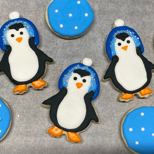 Penguin #2 With S Stocking Cap Cookie Cutter and Fondant Cutter and ...