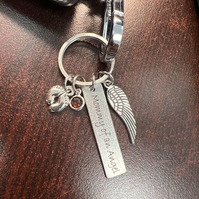 Baby Angel Keychain Set Mommy's Keychain Daddy's - Etsy