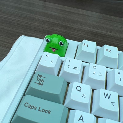 Cat Cactus With Blooming Flower Artisan Keycap Handmade Animal Keycap ...