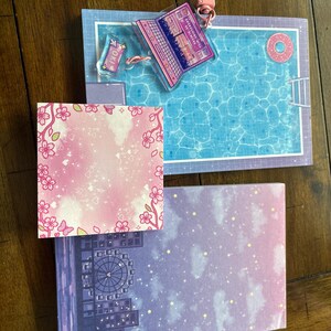 Swimming Pool Aesthetic Cute Memo Notepad - Etsy