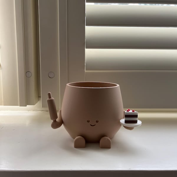Happy Mustache Plant Pot Happy Face Plant Pot Decoration Pot Plant ...