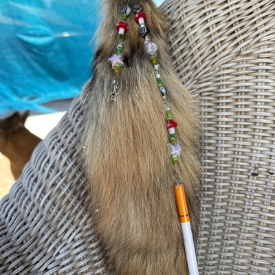 Custom Beaded Tail Keychain for Therians, Furries, Cosplay, Alternative ...