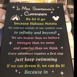 Teacher Gift, Disney Classroom Poster, Teacher Gifts, Teacher Thank You ...