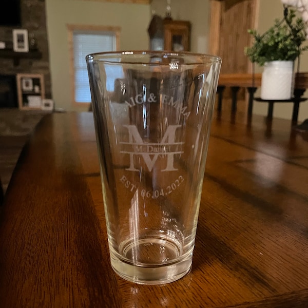 Personalized Pint Glass, Personalized Beer Glass, Custom Pint Glass ...