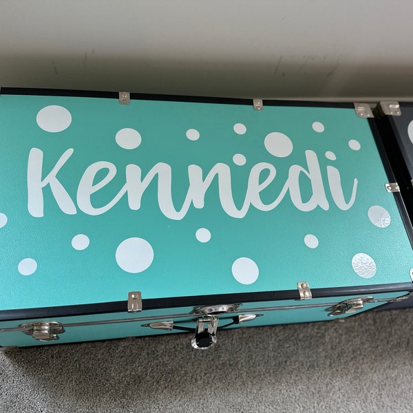 Personalized Camp Trunk Decal Custom Name Decal Brush Lettering Name ...