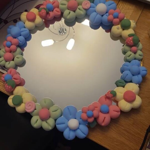 Kirby Foam Clay Mirror Handmade - Etsy