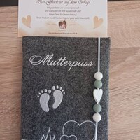 Mutterpasshülle - Hülle für Mutterpass aus Filz - Geschenk für ...