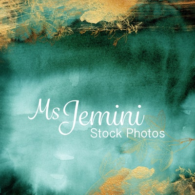 Emerald Green Digital Paper Clipart, Watercolor Digital Papers, Gold ...