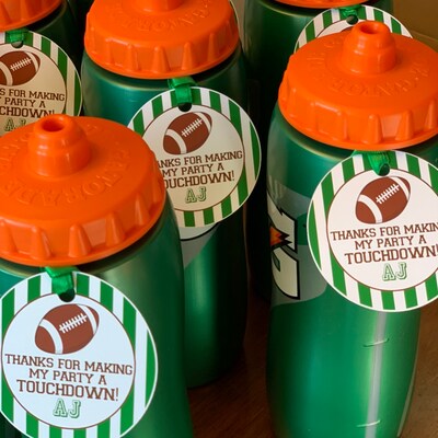 Football Favor Tags, Football Thank You Tags, Football 1st Birthday - Etsy