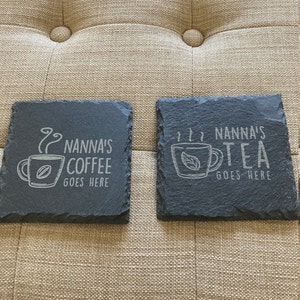 Slate Coaster Personalised Your Drink Here Tea Coffee Gin | Etsy